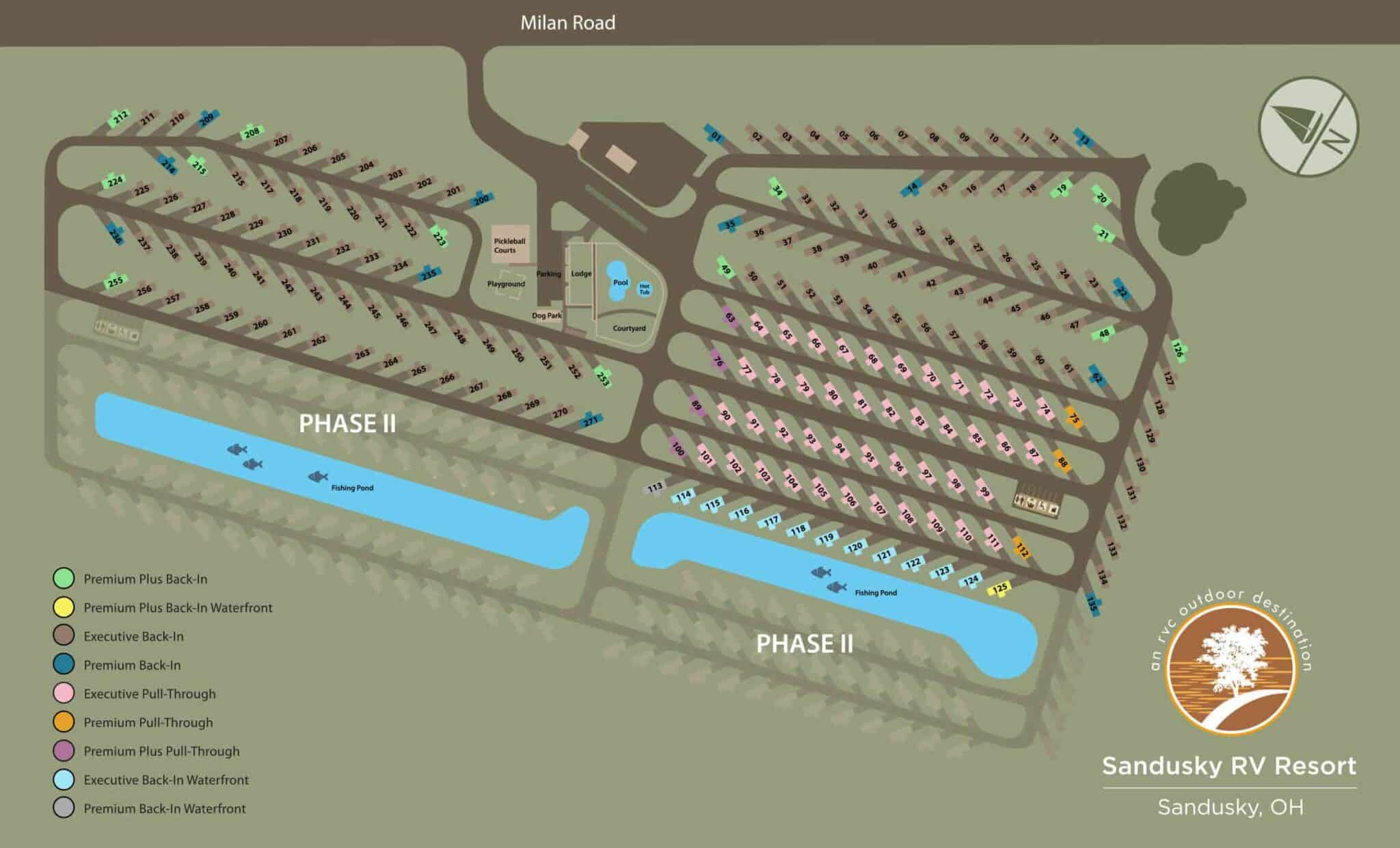 Resort Map Sandusky RV Resort | RV Resort near Cedar Point