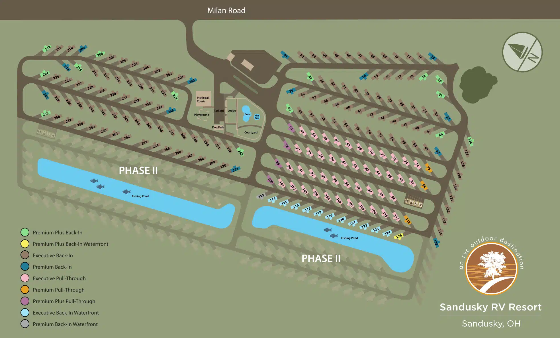 Resort Map Sandusky RV Resort | RV Resort near Cedar Point